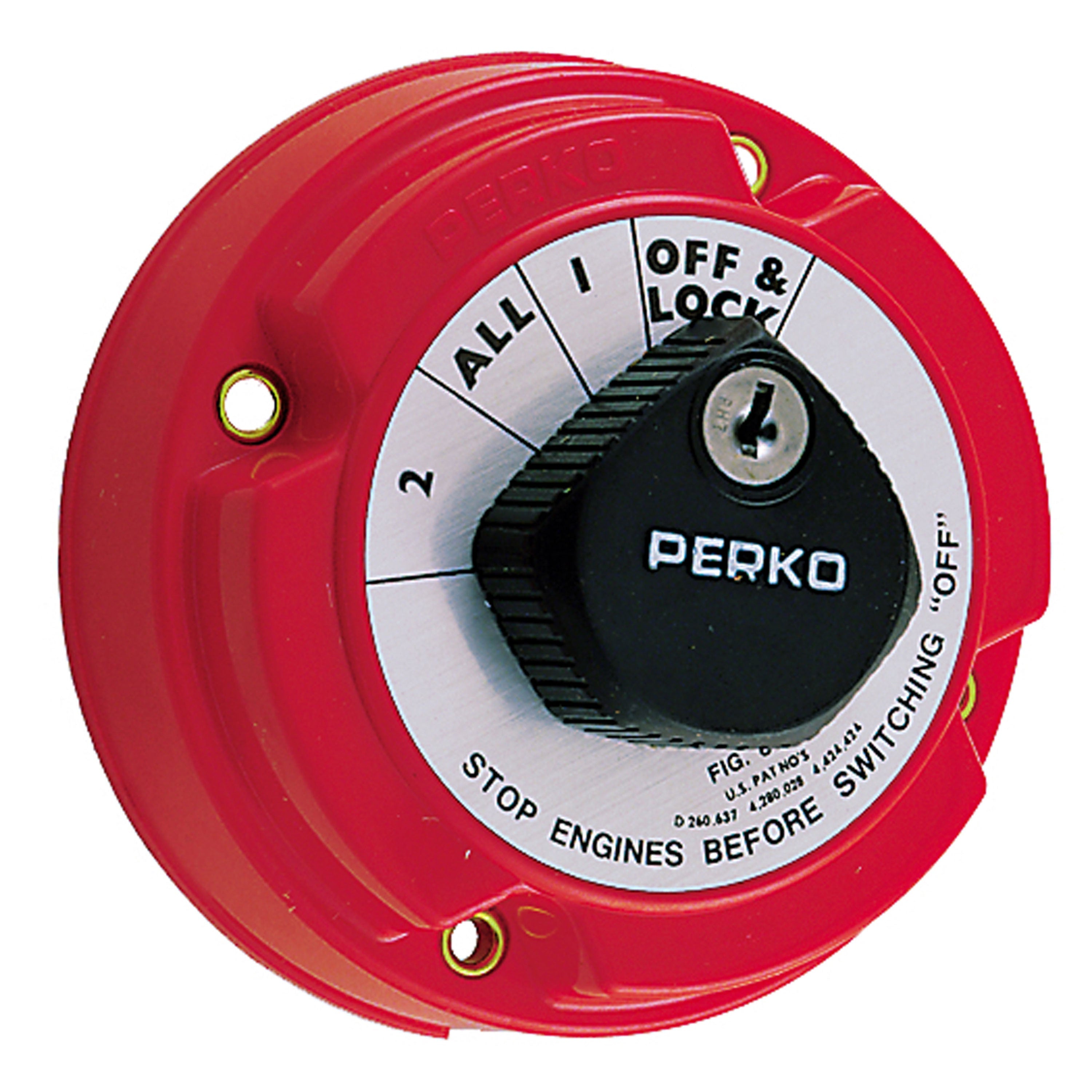 Perko 8502DP Marine Locking Battery Selector Switch | Miyar Adventures