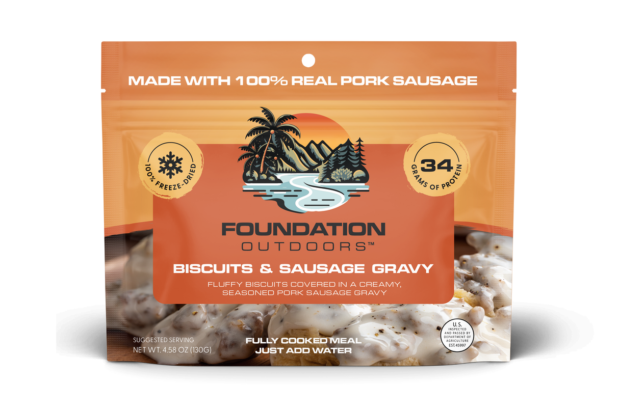 Foundation Outdoors Biscuits & Sausage Gravy Meal | Miyar Adventures