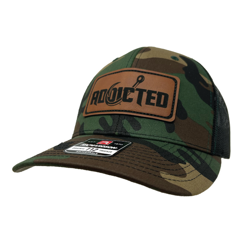 Addicted Fishing Steelhead Badge Camo Trucker Hat | Miyar Adventures