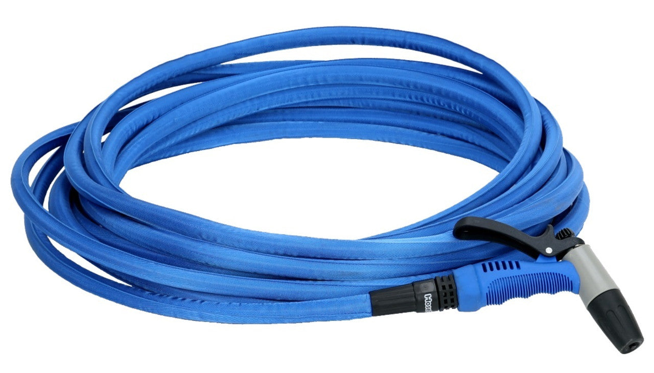 Hosecoil 25' Blue Flexible Hose Kit With Rubber Tip Nozzle | Miyar ...